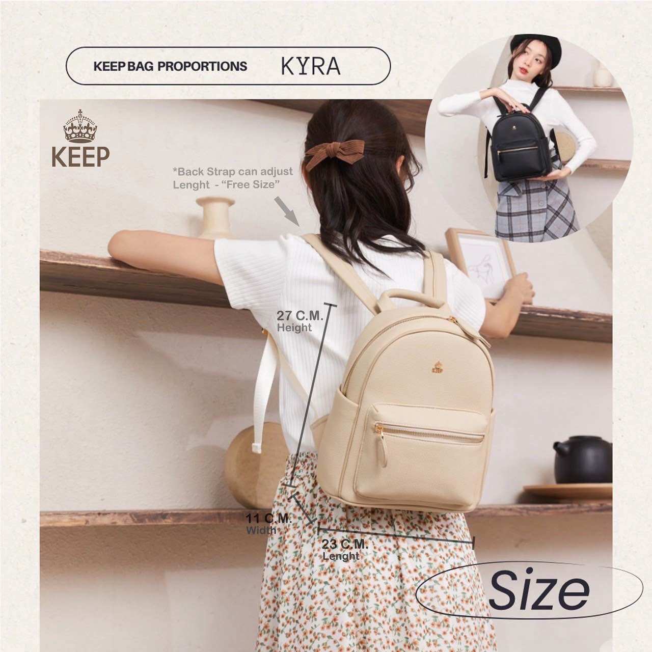 สินค้าใหม่ กระเป๋าสุภาพสตรี แบรนด์ KEEP รุ่น KYLA Backpack กระเป๋าเป้ ...