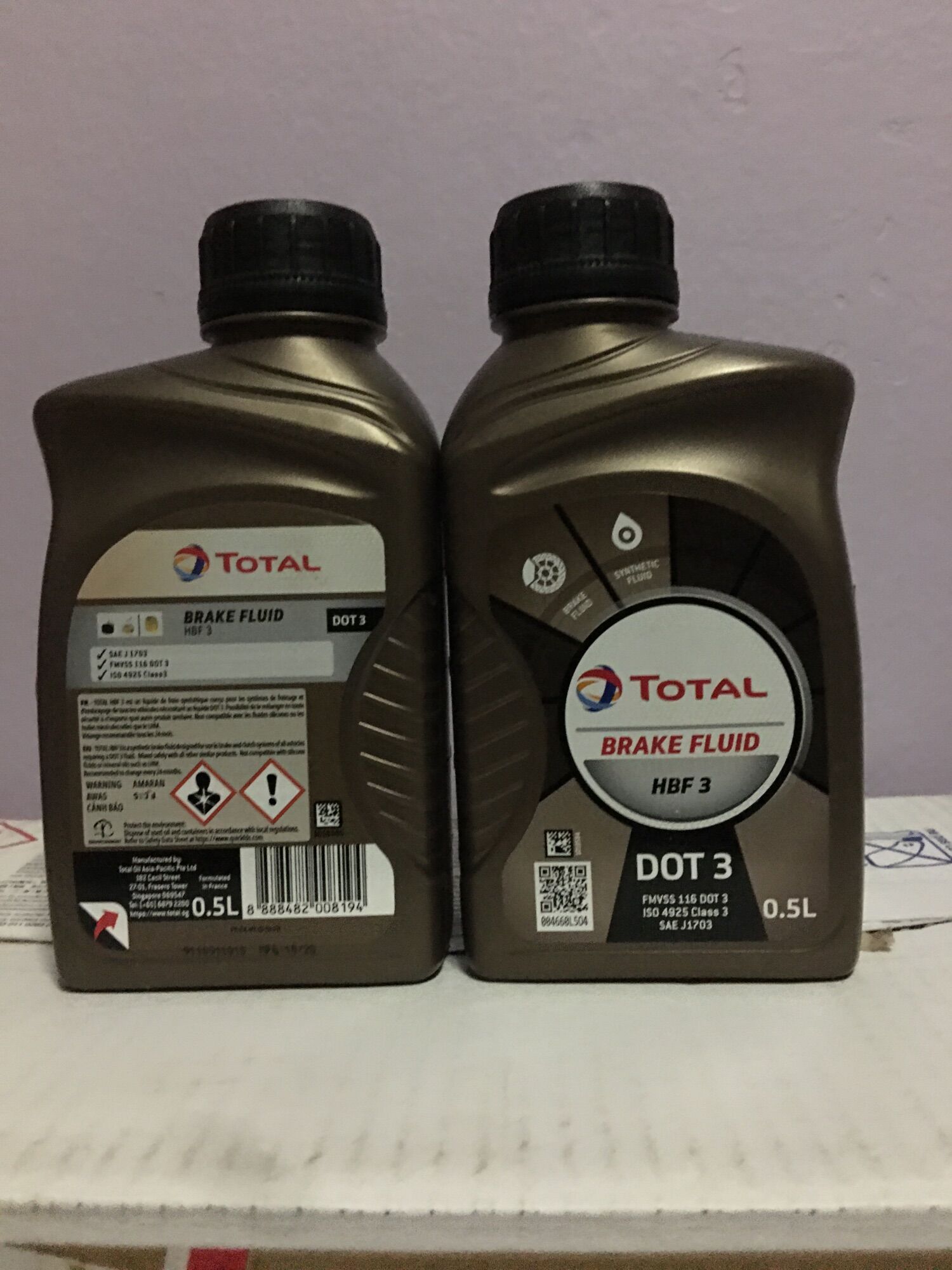 น้ำมันเบรกTotal HBF3 DOT3 ขนาด 0.5 ลิตร | Lazada.co.th