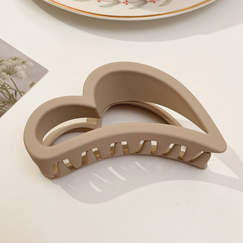 หยกในน้ํา Shark Claw กิ๊บรูปหัวใจ Smooth Finish เครื่องประดับผมอิน ...