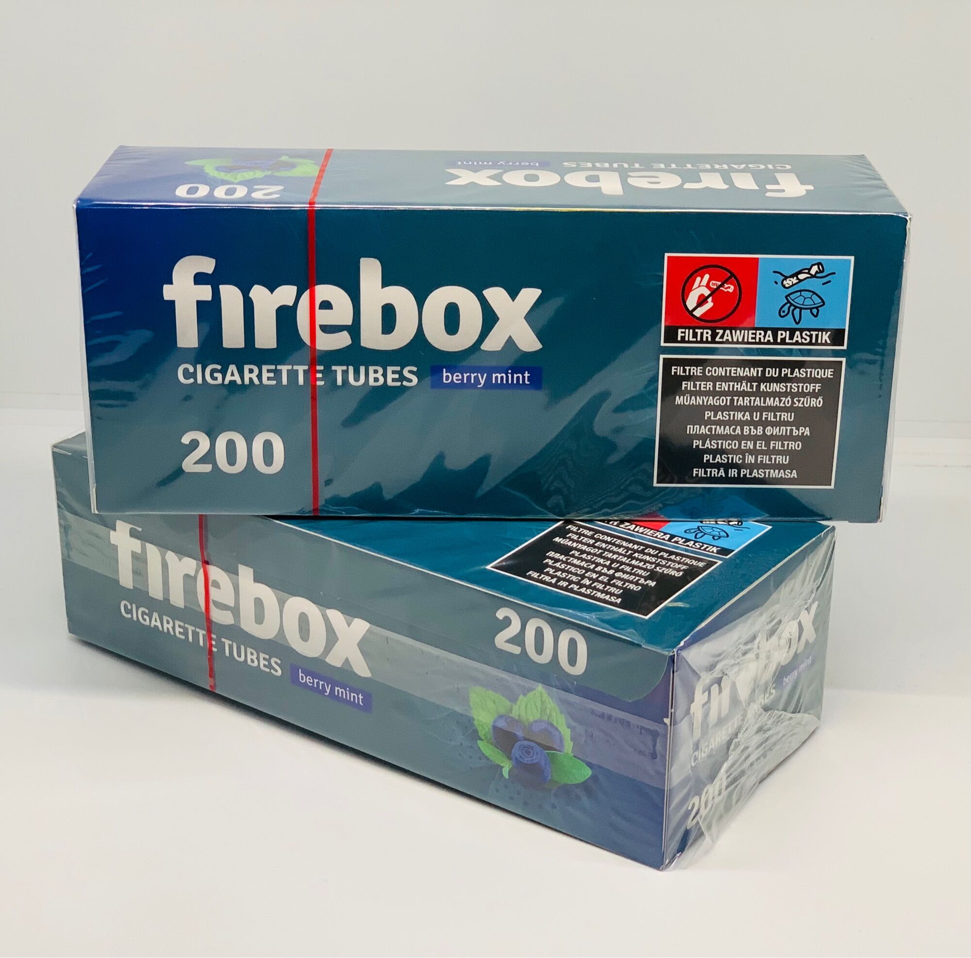 Firebox หลอดเปล่า รุ่นเย็น กลิ่นบลูเบอร์รี่มิ้น กล่องละ 200 ชิ้น - Zero ...