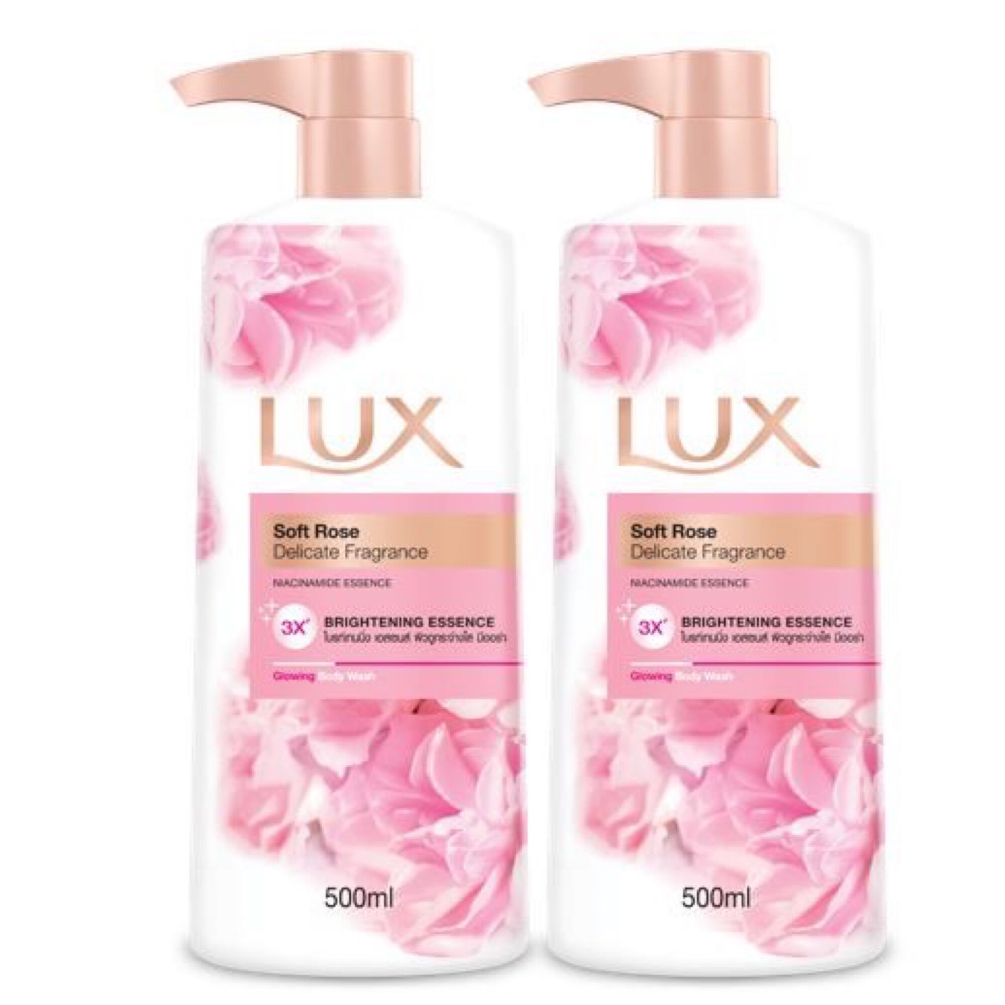 ลักส์ ครีมอาบน้ำ กลิ่นซอฟท์ โรส และ ซากุระ 500 ml แพ็คคู่ Lux Shower ...