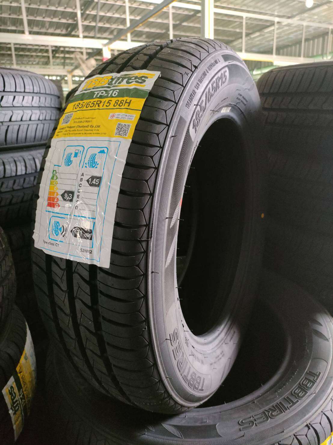 ยางรถยนต์ 185/65R15 ยางไทย ยี่ห้อ TBB TIRE รุ่นTP16 ปี2023 นุ่ม เงียบ ...