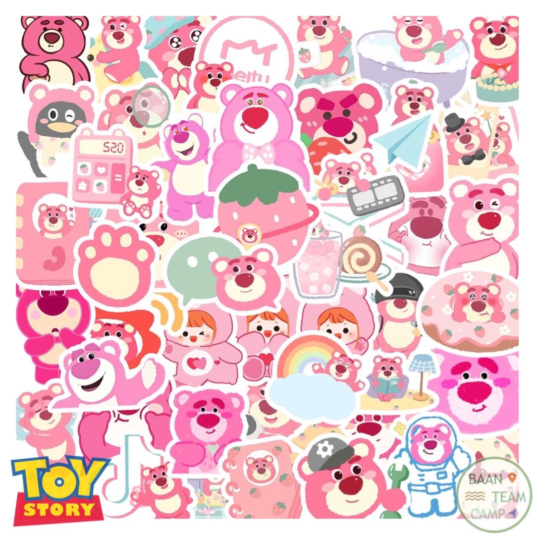 สติ๊กเกอร์ Toy story 287 50ชิ้น ล็อตโซ่ woody หมี ชมพู วูด บัส วู้ด ดี้ ...