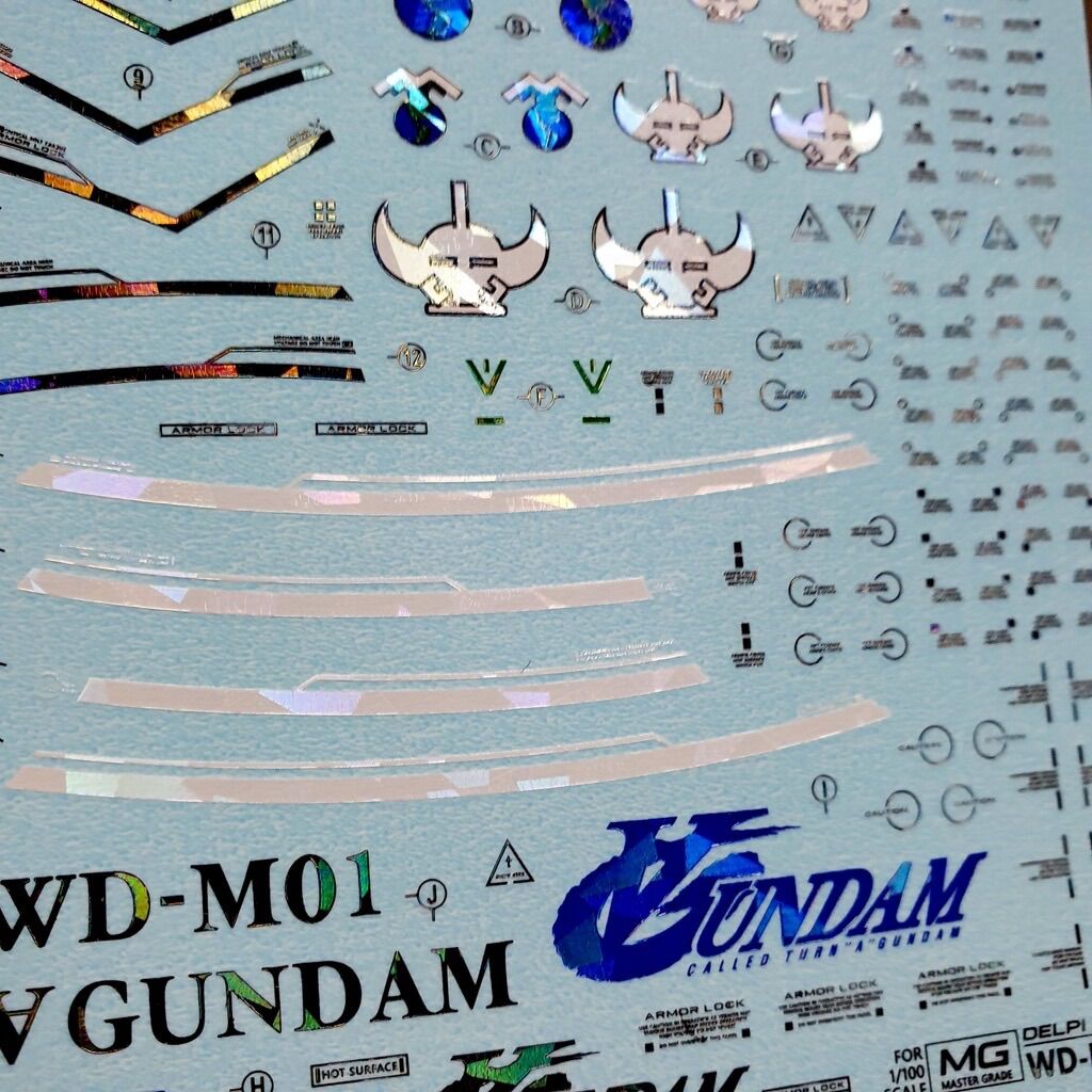 ดีคอลน้ำ [DELPI] 288/288H MG TURN A WD-M01 MG 1/100 [WATER DECAL ...