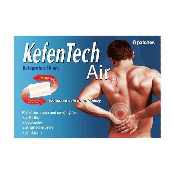 KefenTech Plaster Ketoprofen 30mg (9/8 Sheets) พลาสเตอร์บรรเทาอาการปวด ...