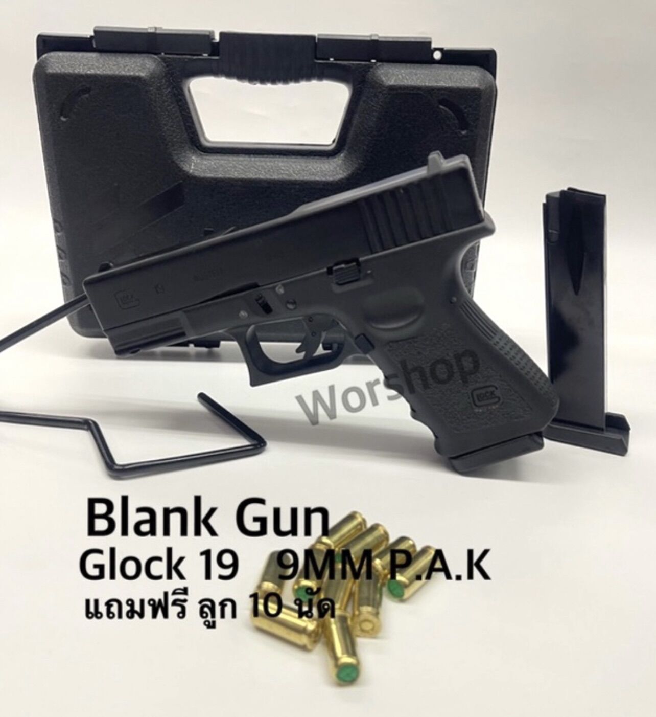 Blank Kuzey G19 Glock 19 9mm P.A.K.สีดำสำหรับเหมาะการถ่ายทำภาพยนตร์หรือ ...