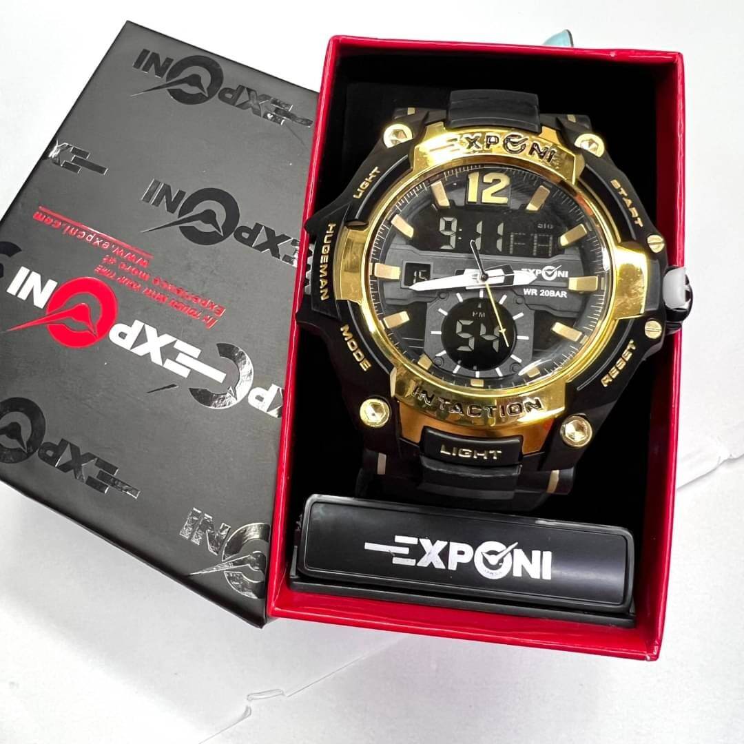 EXPONI Watch นาฬิกาผู้ชาย สายยาง กันน้ำ งานแท้ | Lazada.co.th