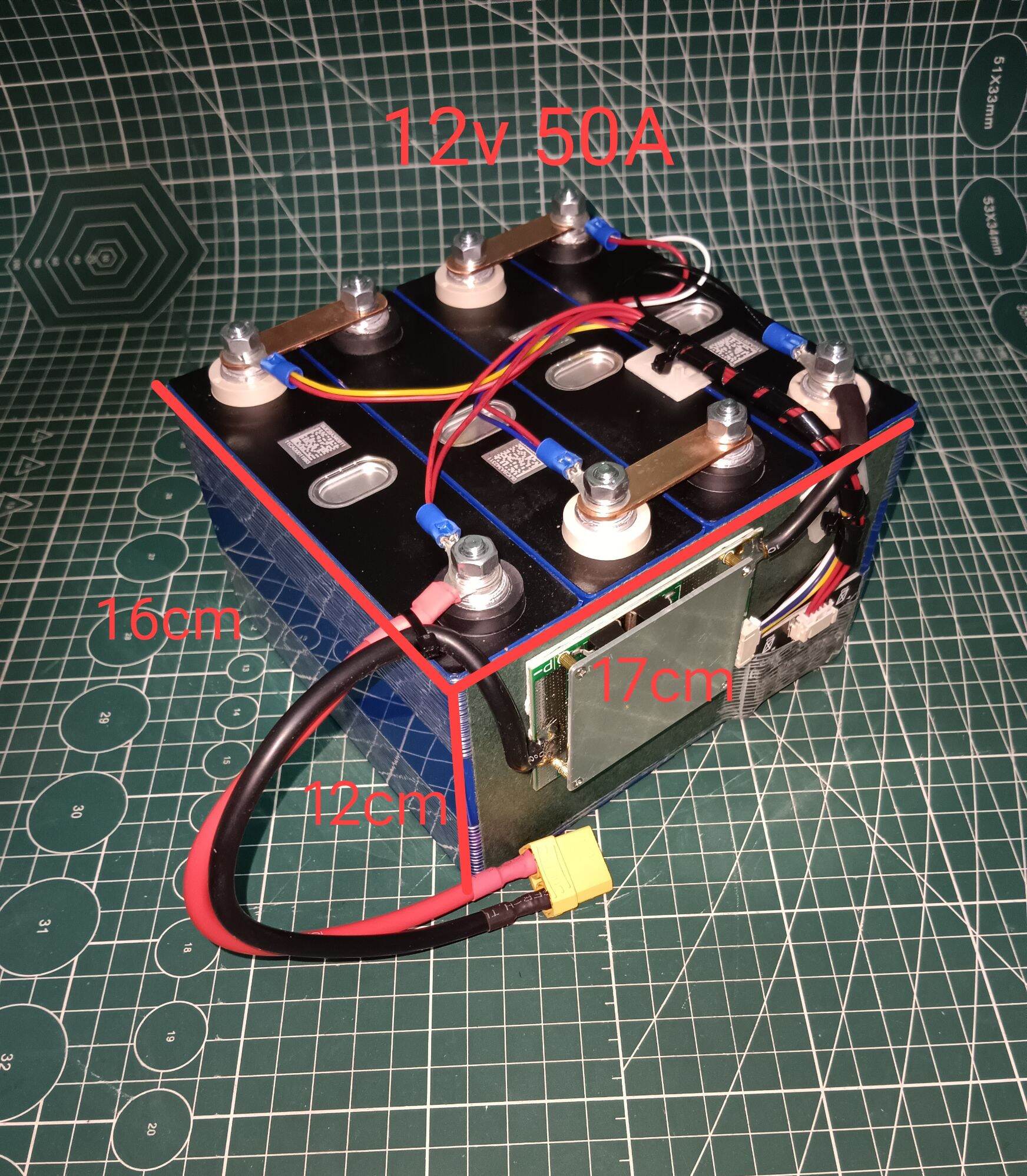 แบตลิเธี่ยม Lifepo4 12v 50-100A bms 50-100A active balance 1.2A แบต ...