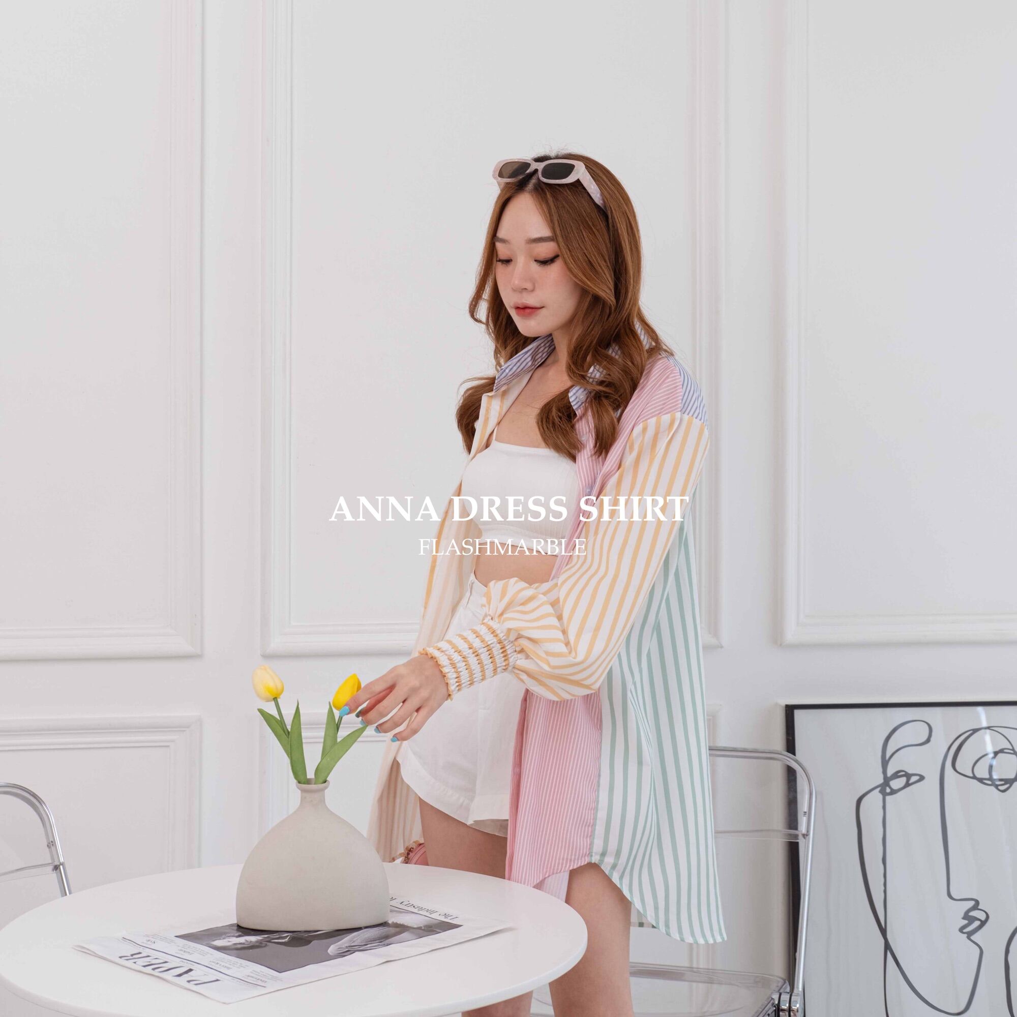 FLASHMARBLE ANNA DRESS SHIRT - Flashmarble - ThaiPick