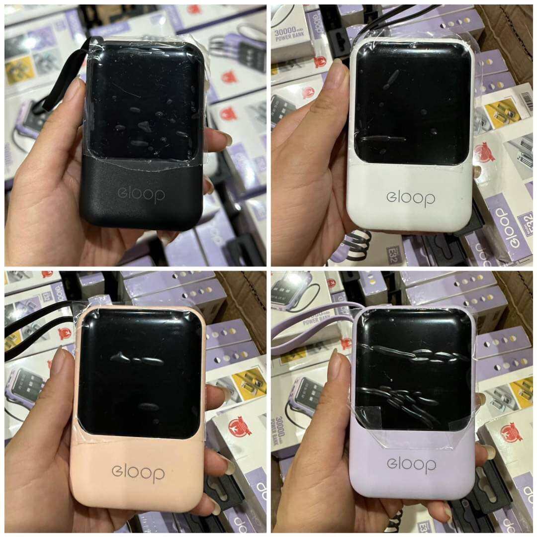 Eloop รุ่นE32 30000 แอมป์ เพาวเวอร์แบงค์ 30000 แอมป์ ของแท้100 แถมสายชาร์จถุงฟรี - ElleKewalin ...