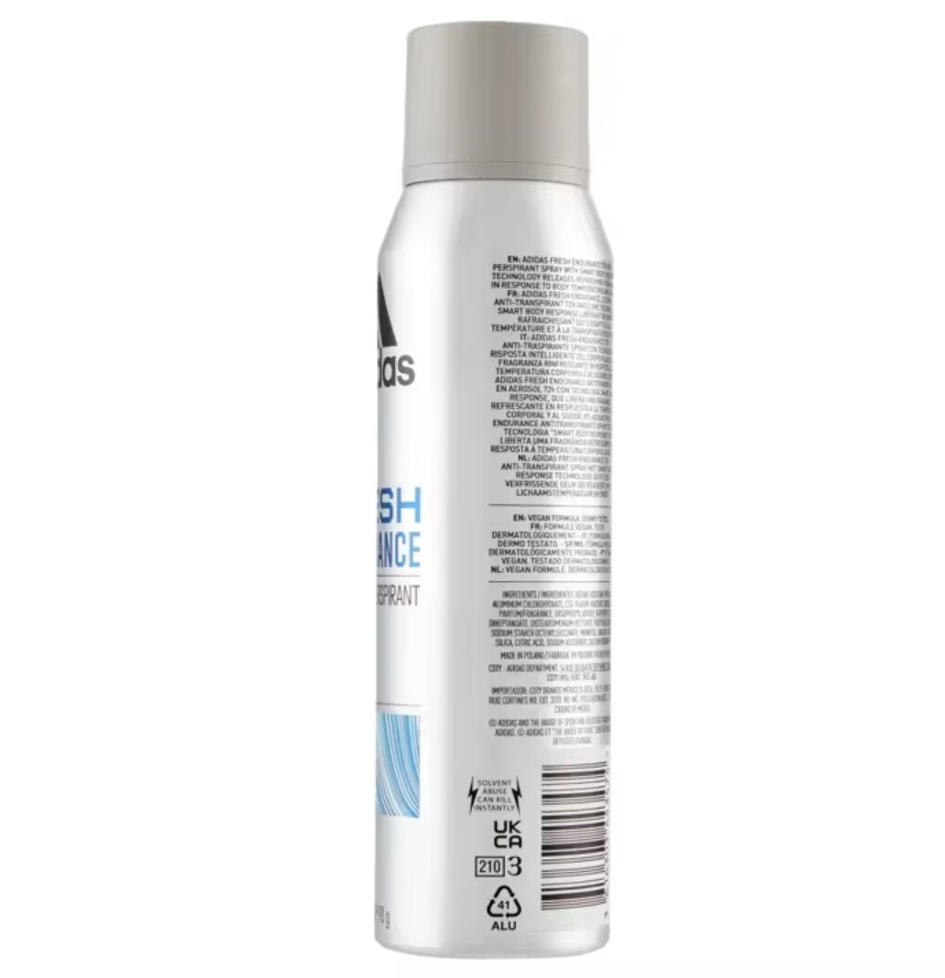 Adidas Fresh Endurance Body Spray for Men อาดิดาส เฟรช เอนดูแรนซ์ ดิโอ ...