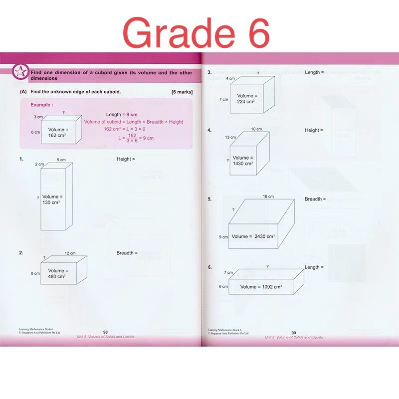 Learning Mathematics Singapore Math SAP Math workbook In Stock ...