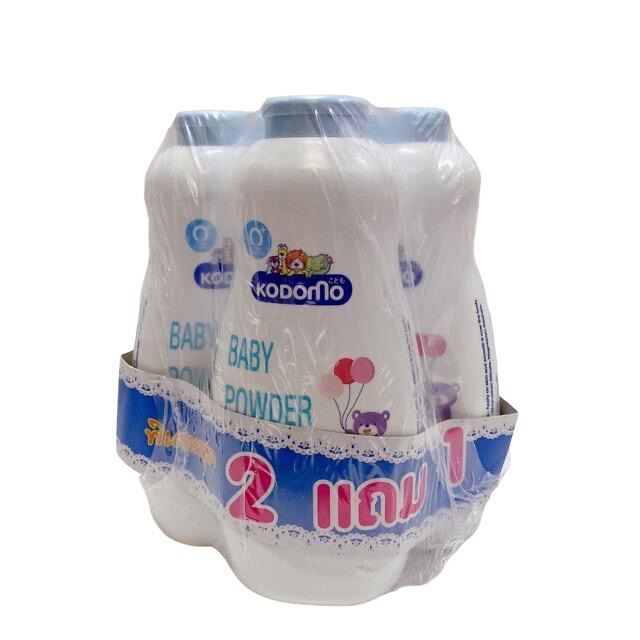 kodomo แป้งโคโดโม [[ Extra Mild สีฟ้า ]] ขนาด 400 กรัม **แพ๊ค 2 แถม 1 ** - 10paphas - ThaiPick
