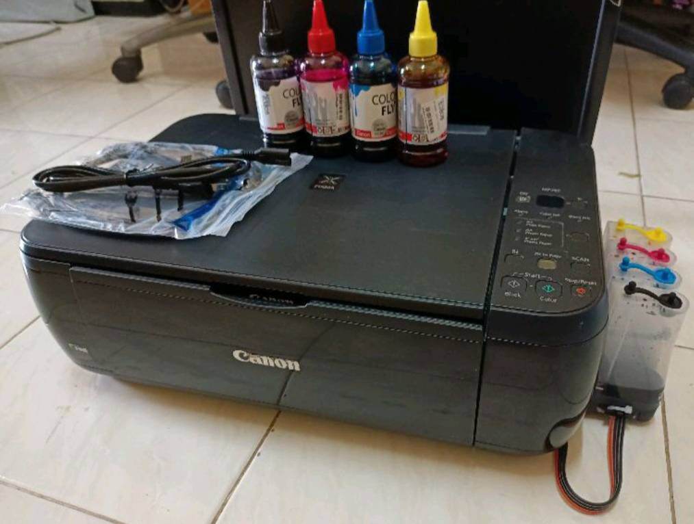 CANON MP287+INK TANK มือสอง สภาพดี ติดแทงค์ใหม่ พร้อมใช้ | Lazada.co.th