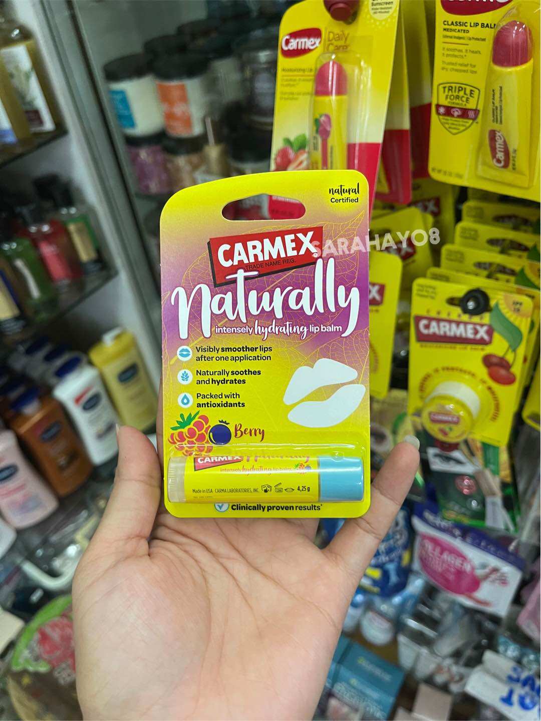 Carmex Naturally Intensely Hydrating Lip Balm - Berry 4.25ml. | Lazada ...