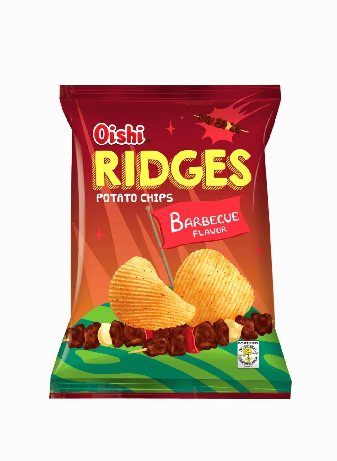 Oishi Ridges Potato Chips Barbeque Flavor 60g | Lazada.co.th