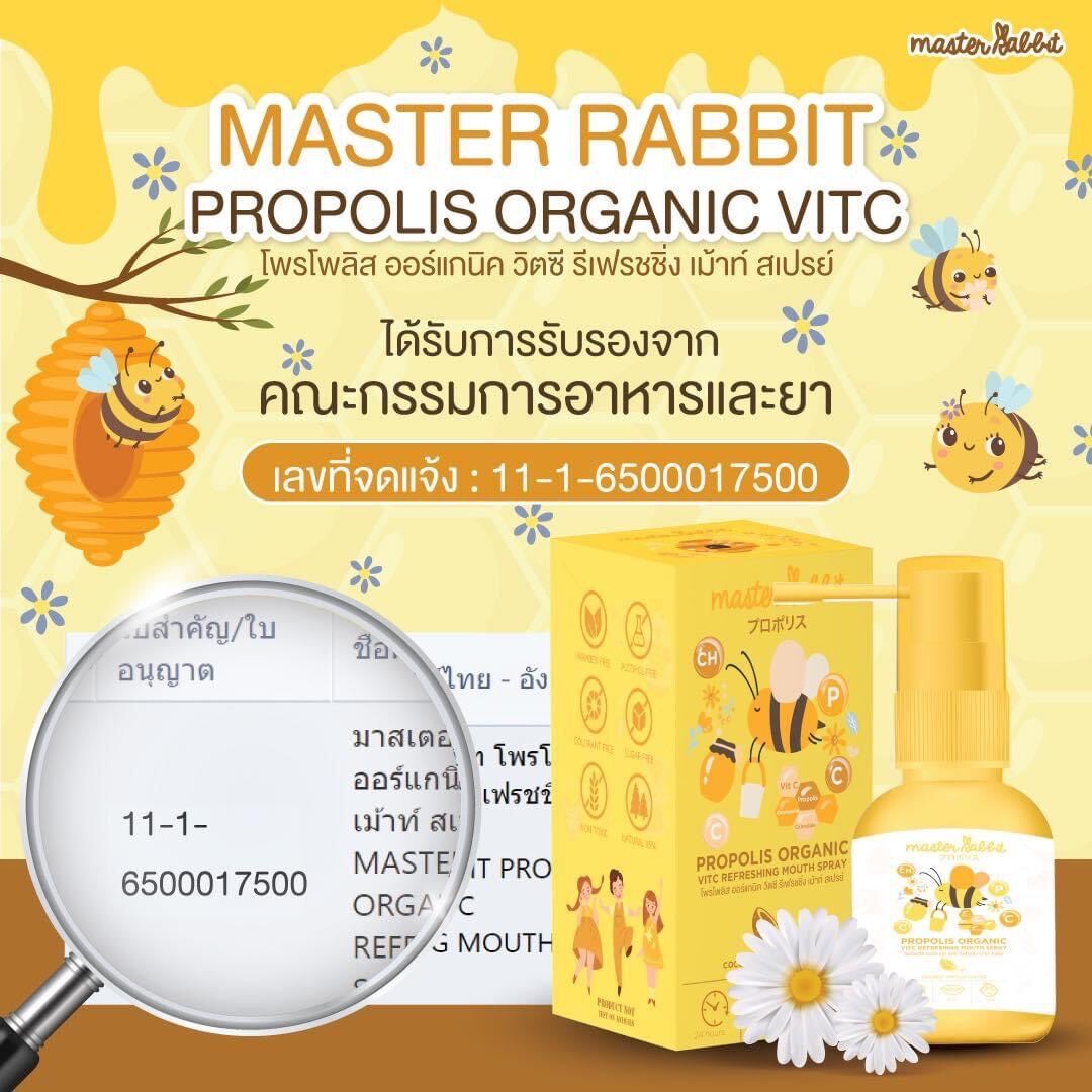 Master Rabbit สเปรย์พ่นคอแก้ไอเด็ก6เดือนขึ้นไป - SANDEE_Brand66 - ThaiPick
