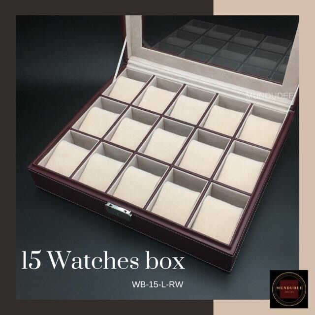 15-Slot WATCH BOX กล่องใส่นาฬิกา 15 เรือน | Lazada.co.th