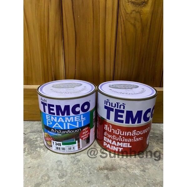 สีน้ำมันเท็มโก้ สีเคลือบน้ำมัน สีน้ำมัน เท็มโก้ เทมโก้ TEMCO ขนาด1/4 ...