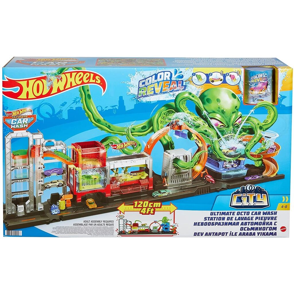 Hot Wheels City Ultimate Octo Car Wash ชุดรางของเล่นรถฮอทวีลเปลี่ยนสี ...