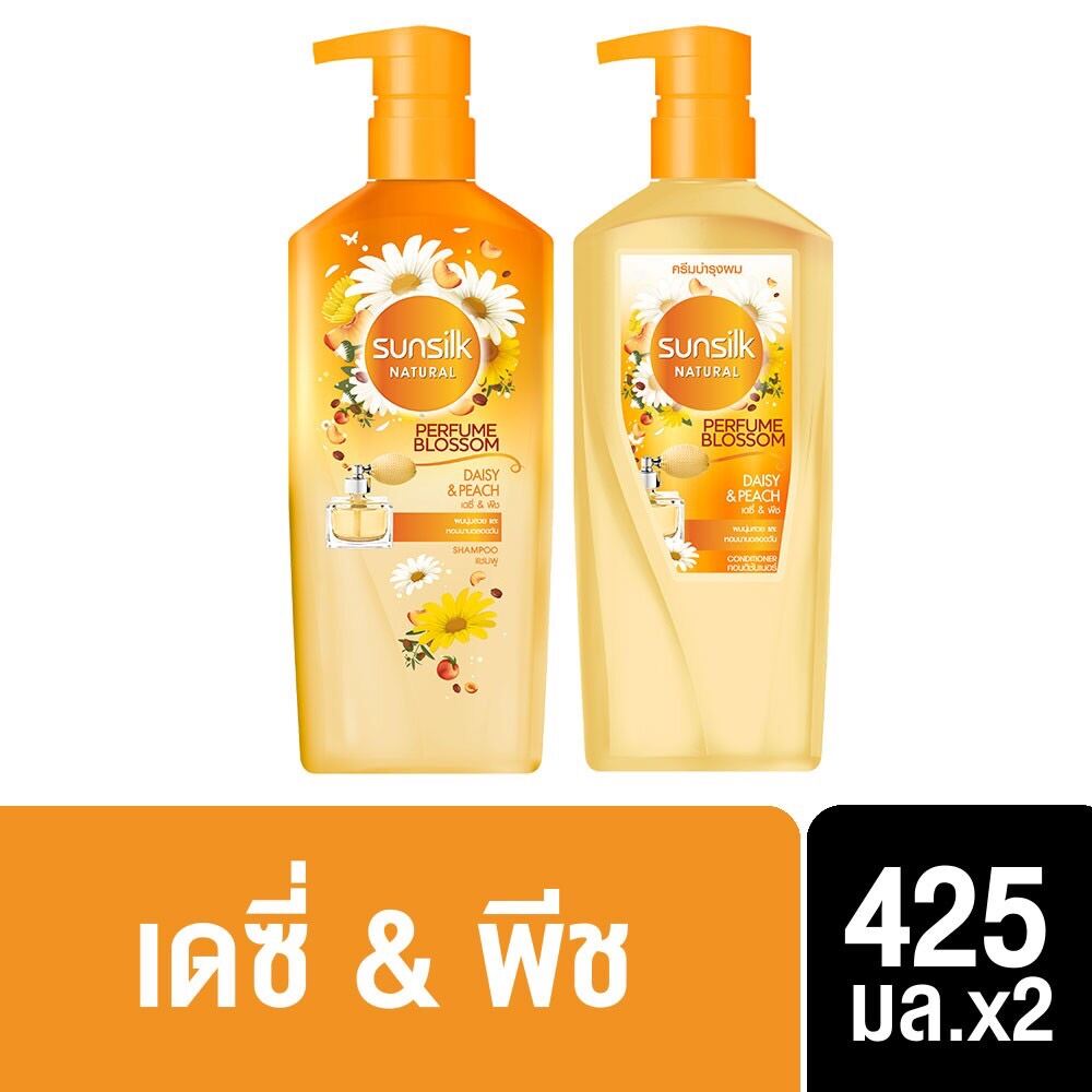 Sunsilk Natural Perfume Blossom Daisy & Peach Shampoo 425ml ...