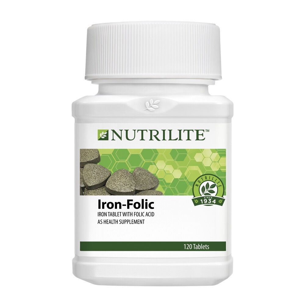 นิวทริไลท์ เหล็ก และ โฟเลต บรรจุ 120 เม็ด Nutrilite Iron-Folic 120 ...