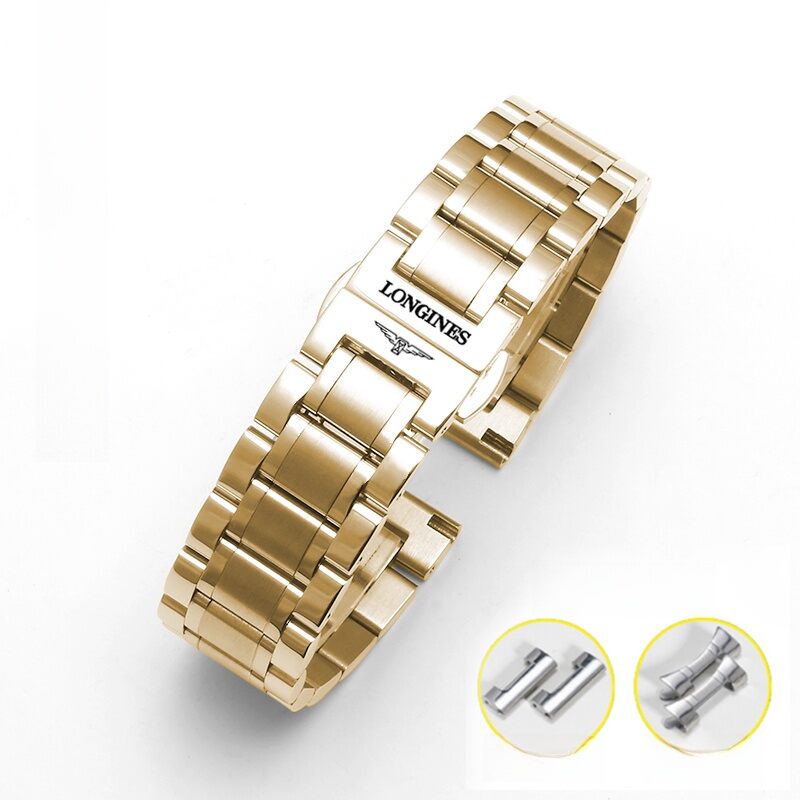Longines Masterpiece สายนาฬิกาสแตนเลสผู้ชาย ผู้หญิง เรียบหรู Moon Phase ...