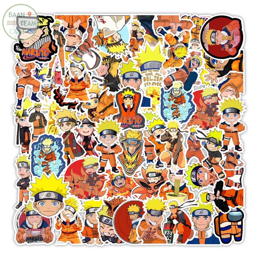 สติ๊กเกอร์ Naruto 210 นารูโตะ 50ชิ้น นินจา นินจาจอมคาถา คาคาชิ อิทาจิ ...