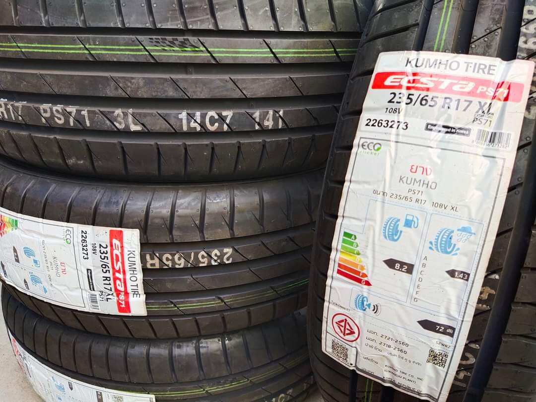 kumho tire ecsta ps71 23565R17 (MADE IN KOREA) (รวมยาง4เส้น) ยางใหม่ผลิตปี2021 แถมจุ้มฟรี4ตัว ...
