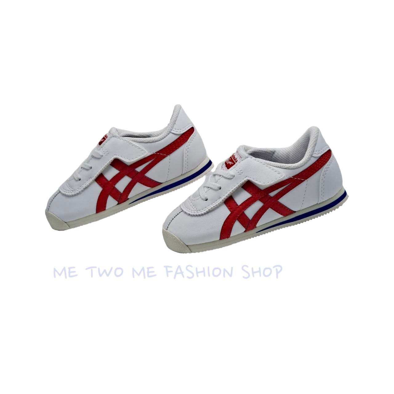 ONITSUKA TIGER KIDS CORSAIR TS(1184A050.100) สี WHITECLASSIC RED - มีทูมี แฟชั่น ช็อป - ThaiPick