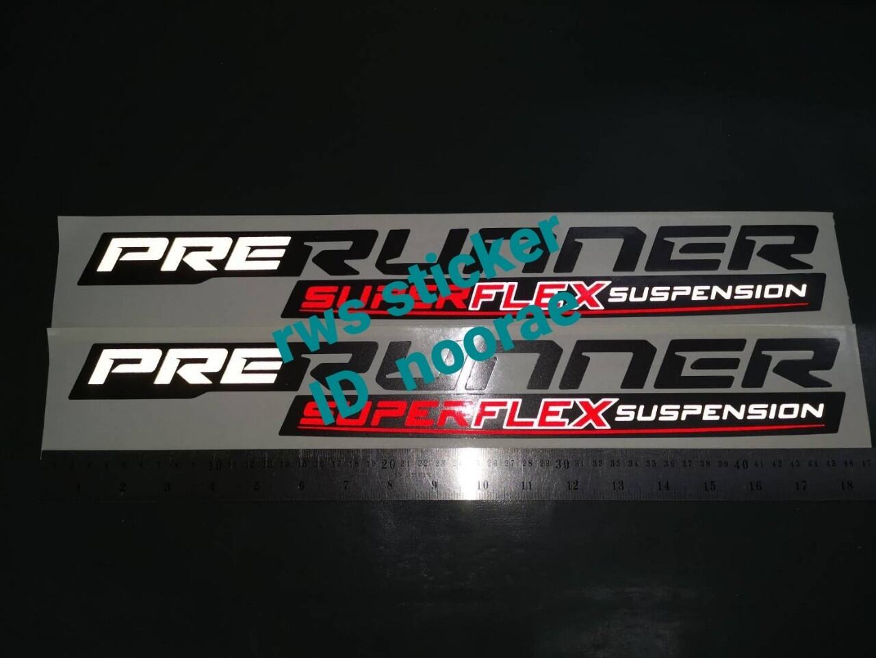 สติ๊กเกอร์งานสกรีนดั้งเดิม PRERUNNER SUPERFLEX SUSPENSION สำหรับติดข้าง ...