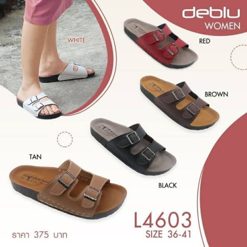 Deblu รุ่น L4603 ไซส์ 36-41 พร้อมส่งรองเท้าวินเทจแตะเพื่อสุขภาพ - AllshoesThailand - ThaiPick