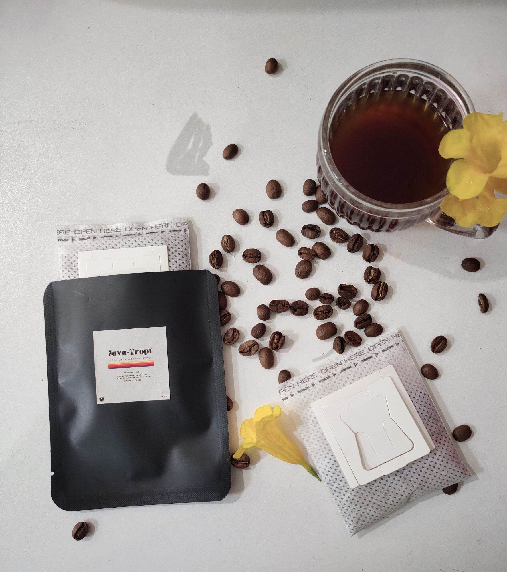 Java-Tropf Drip Coffee กาแฟดริปแบบซอง กาแฟคั่วลาวโบลาเวน ( Java Honey Process ) ขนาด 10 g by ...