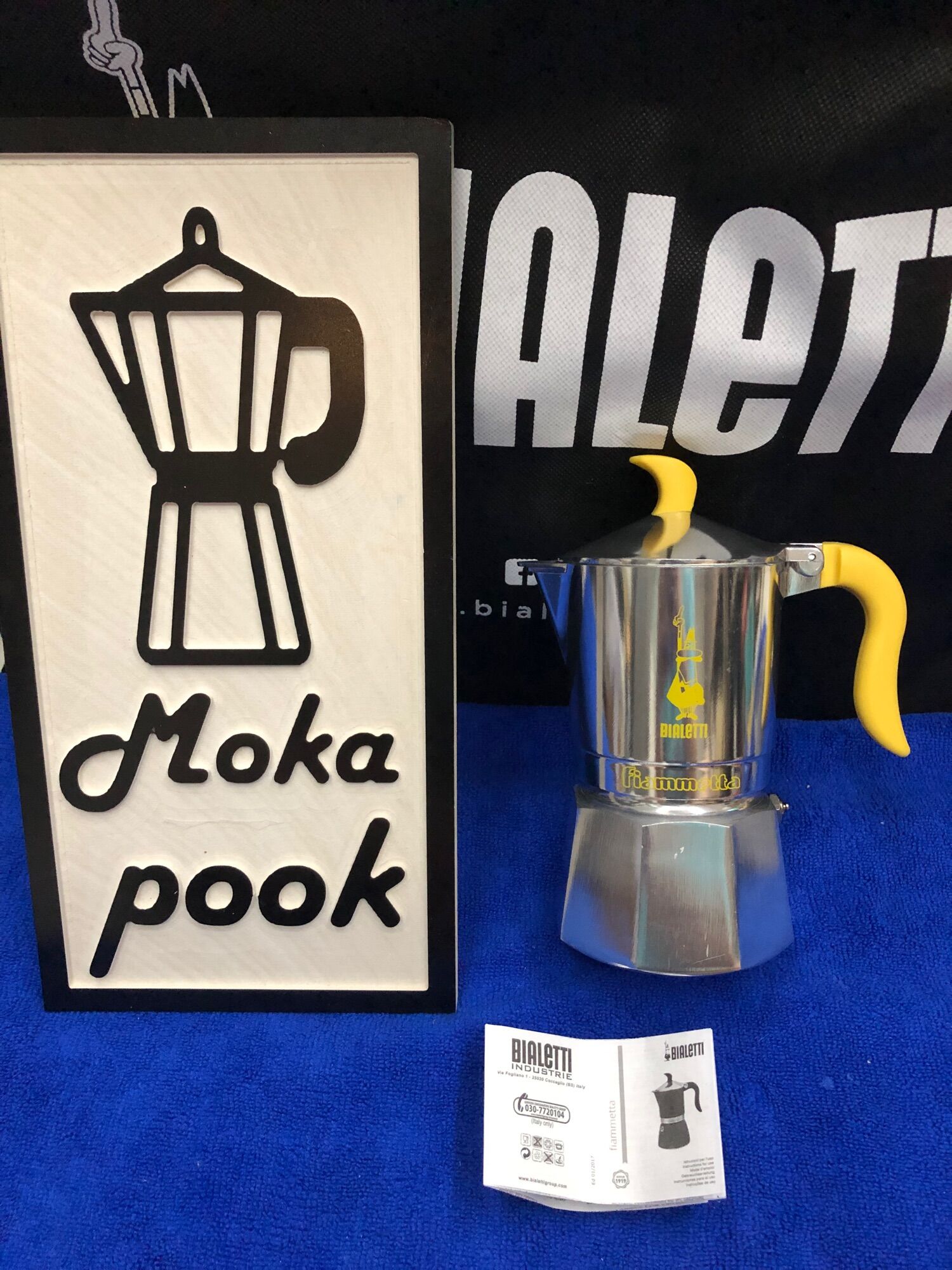 Bialetti Fiammetta Yellow Logo Yellow Handle 3 Cup หม้อต้มกาแฟ เฟียเม ...