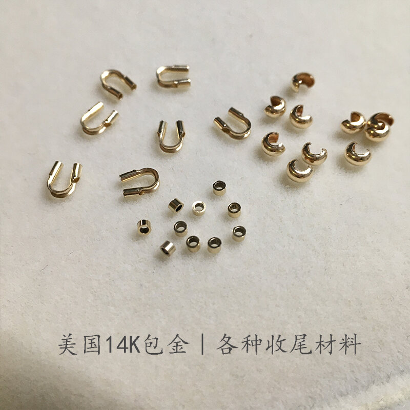 หัวเข็มขัดรูปพระจันทร์สีทอง14K ของอเมริกาหัวเข็มขัดห่วงยึดหางห่วงยึดท่อสร้อยข้อมือ DIY สร้อยคอ ...