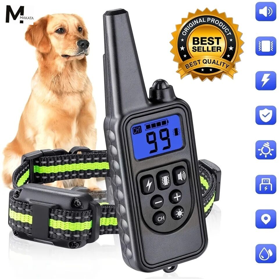 🐈🐩🐕🦮TOP Quality 800m Electric Dog Training Collar Pet Remote Control ...
