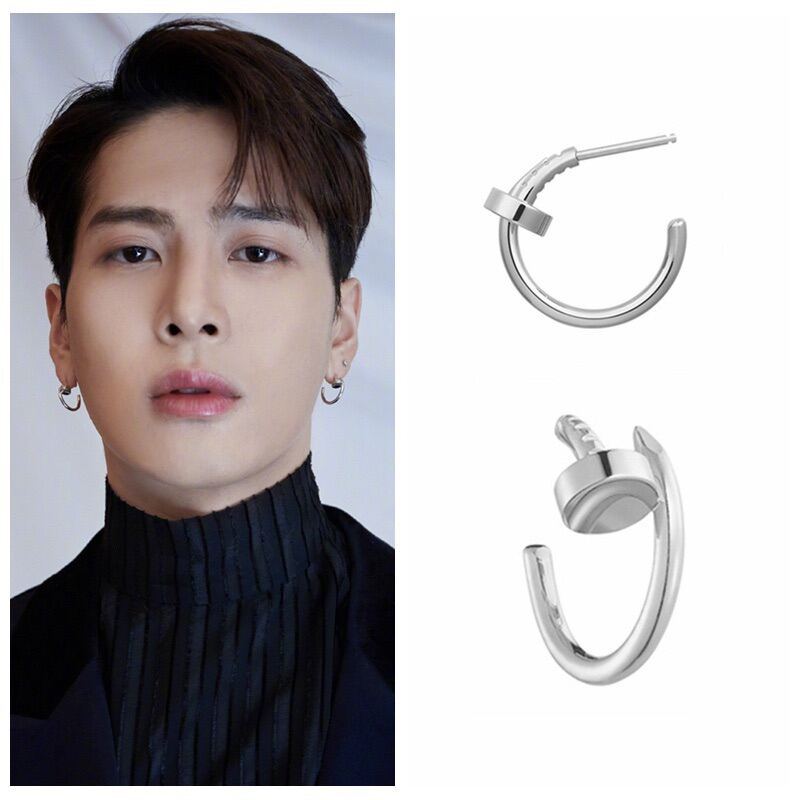 พร้อมส่ง‼️ต่างหูตะปูเงิน Jackson Wang | Lazada.co.th