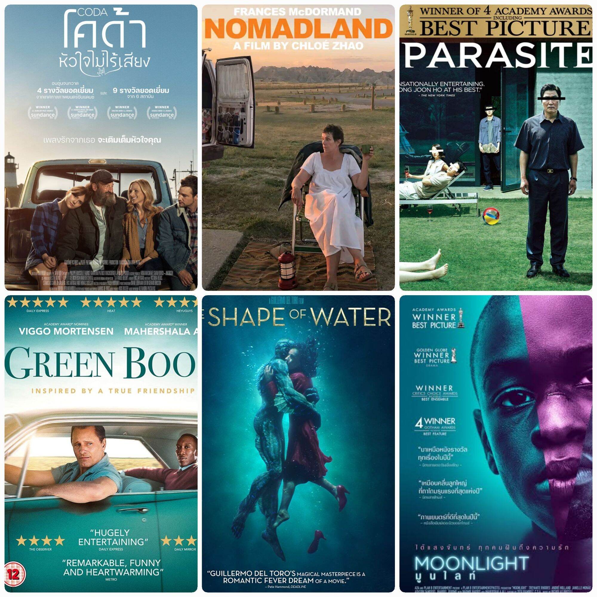 [DVD HD] มัดรวมภาพยนตร์ยอดเยี่ยมรางวัล ออสการ์ 2016-2021 ☆6 เรื่อง-6 ...