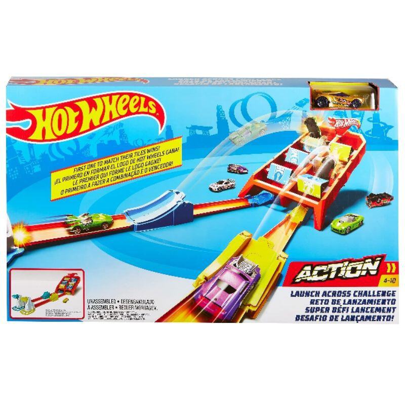 ชุดรางรถ Hot Wheels Action Launch Across Challenge Track Set Hot Wheels ...