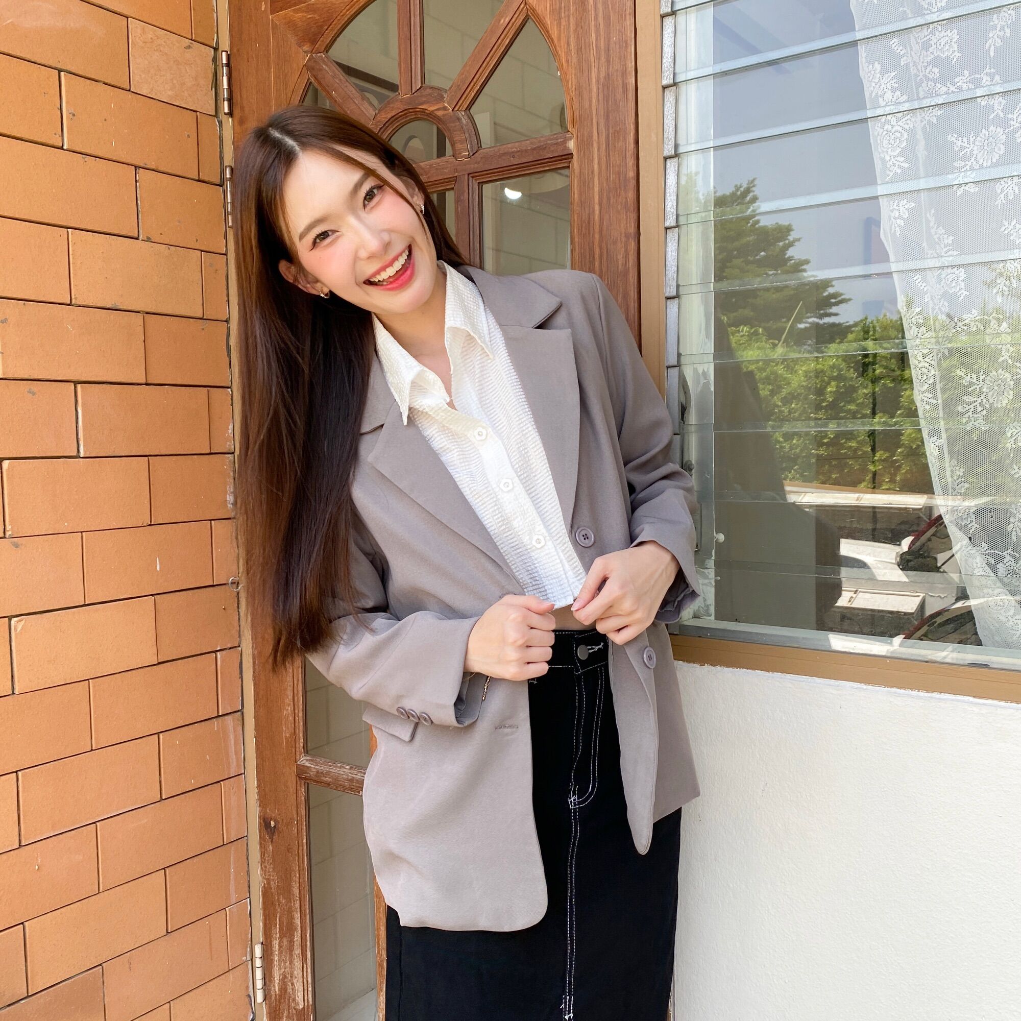 Basic Blazer เสื้อสูท เบเซอร์แขนยาว(BZ-001) - NEWCUTE - ThaiPick