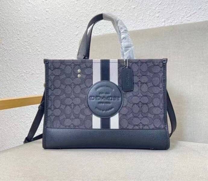 Coach DEMPSEY CARRYALL IN SIGNATURE JACQUARD WITH STRIPE AND COACH ...
