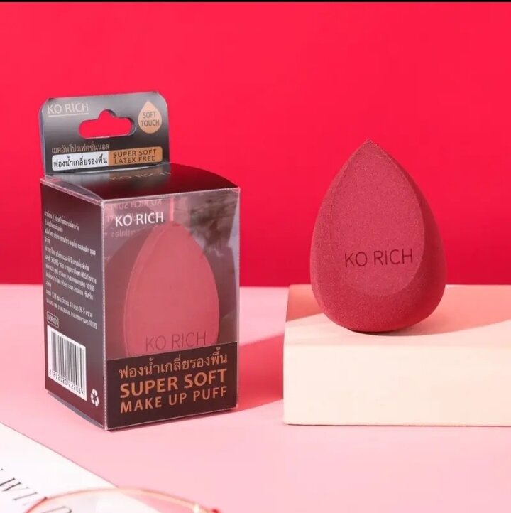 ฟองน้ำเกลี่ยรองพื้น ko rich แท้ 💯 ฟองน้ำรูปไข่ 🐣 ฟองน้ำแต่งหน้า ...