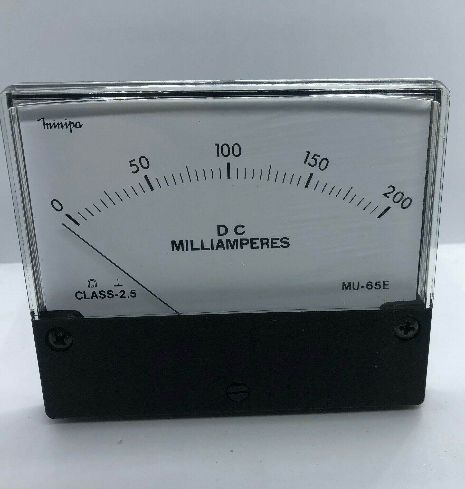 (1ชิ้น) DC แอมต์มิเตอร์ 0-200MA รุ่น MU-65E DC 200MAขนาด 100x115 MM ...