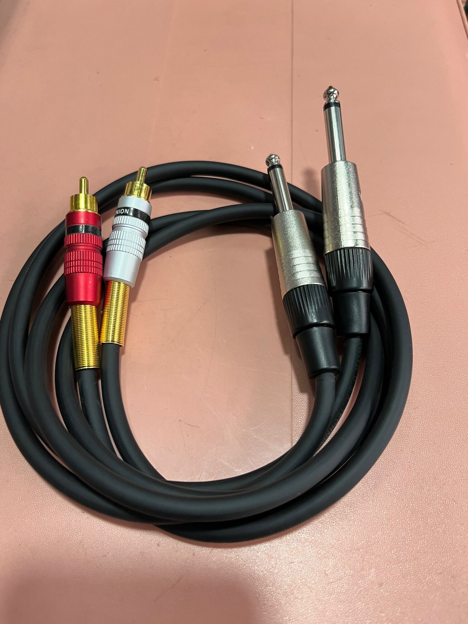 สายแจ๊คโมโน-rca แบบชุด 2 เส้น ทำจากสายชีลสเตอริโอwiremanหัวของmitsumi ...
