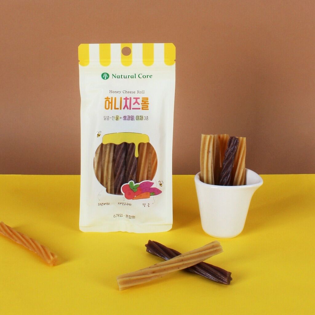 Natural Core Honey Cheese Roll 58g.ฮั่นนี่ชีสโรล สำหรับสุนัข นำเข้าจาก ...