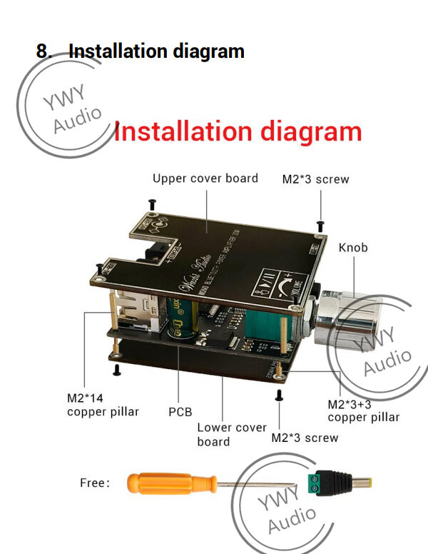 ★YWY Audio★ ZK-301B mono 30W Bluetooth 5.3 โมดูลบอร์ดเครื่องขยายเสียง ...