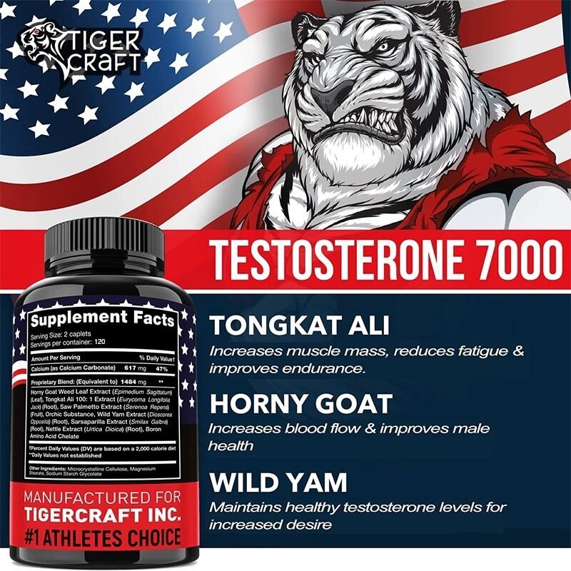 Testosterone Booster มี Horny Goat Weed Tongkat Ali Wild Yam เพิ่มมวล ...