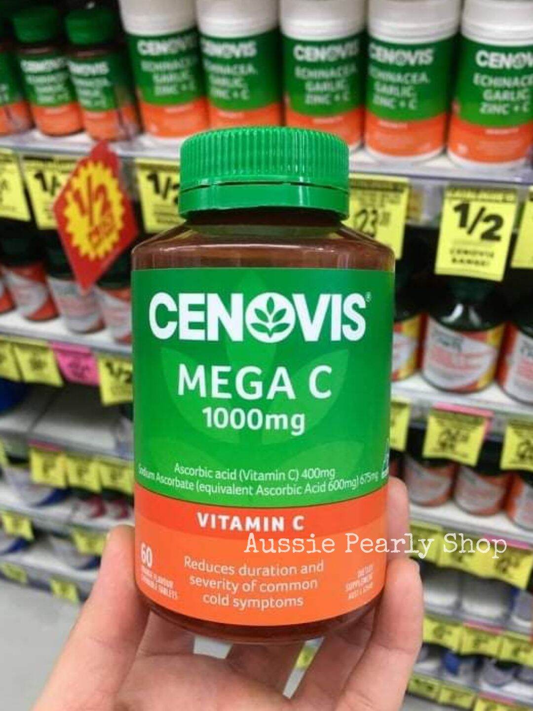CENOVIS MEGA C 1000mg //วิตามินซี แบบเคี้ยว (ขนาด1,000mg/เม็ด) 60 เม็ด ...