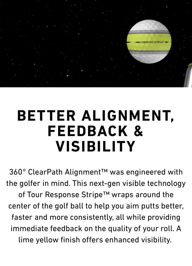 Taylormade Tour Response Stripe ลูกกอล์ฟของแท้100 นำเข้าจากญี่ปุ่น ...