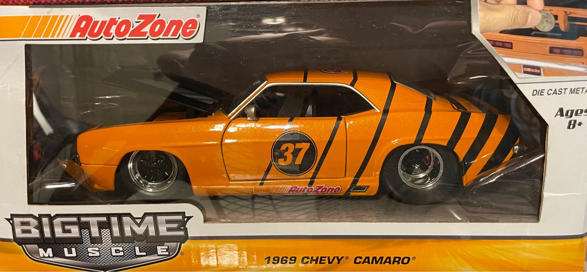 JADA BIGTIME MUSCLE 69 CHEVY CAMARO AUTO ZONE 1:24 DIE CAST CAR PRO ...